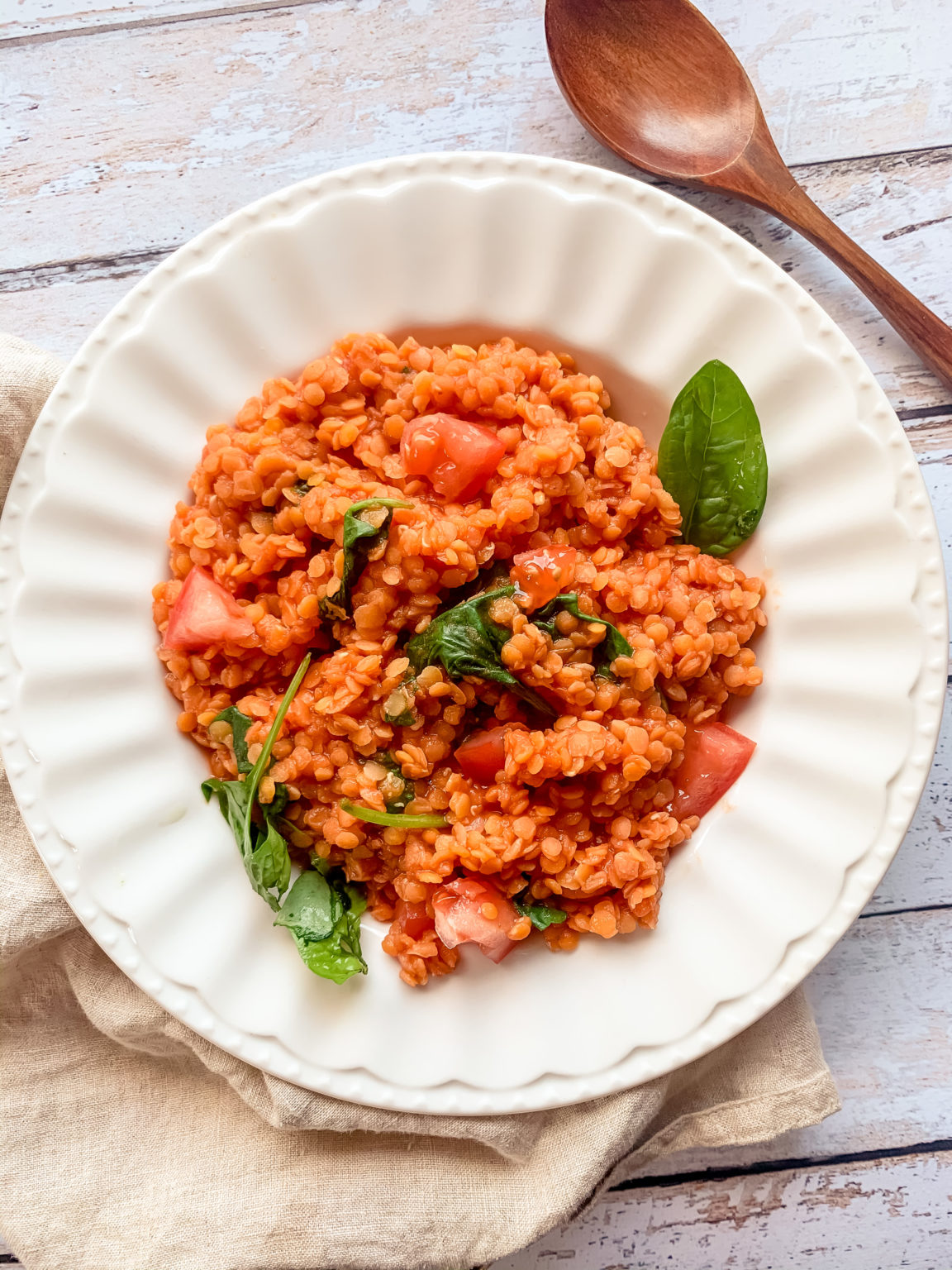 Lentilles corail aux épinards - Fourneaux Et Fourchettes